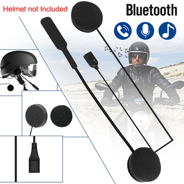 Motorcycle Helmet Headset Speakers Mic Bluetooth Handsfree Music Call ...