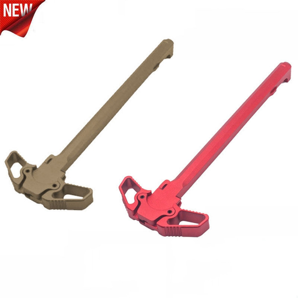 Mil-Spec AR 223 Charging Handle RED Metal Ambidextrous AMBI Handle ...