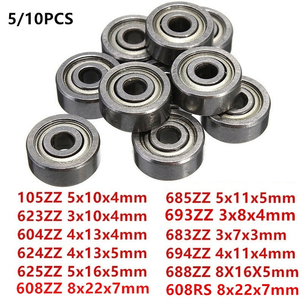 5/10PCS 693ZZ 105ZZ 623ZZ 624ZZ 625ZZ 685ZZ 683ZZ Miniature Flange ...