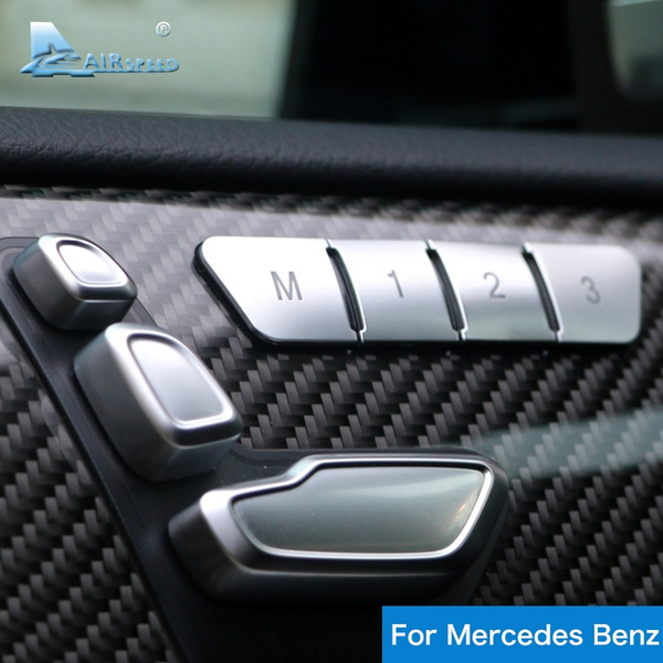 14/12/6 Pcs ABS Car Interior Button Cover Stickers for Mercedes Benz A ...