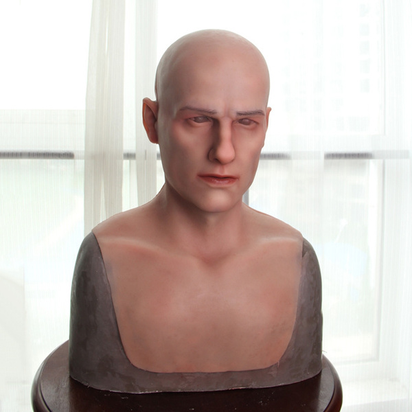 Party Masquerade Props Realistic Silicone face mask trick mask Cosplay ...