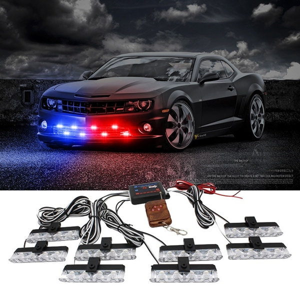 Wirless Control Car Warning Light Emergency Strobe Flash Lamps Police ...