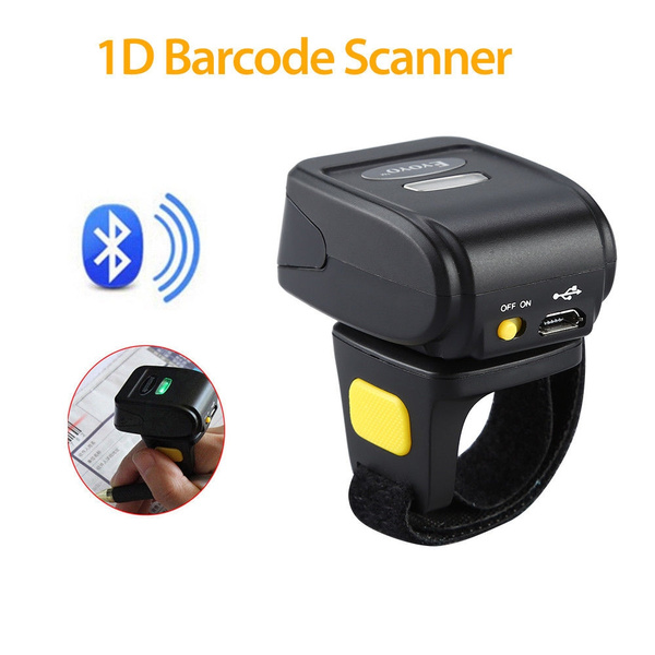 Handheld Bluetooth Ring Finger Barcode Scanner Reader For Android iOS ...