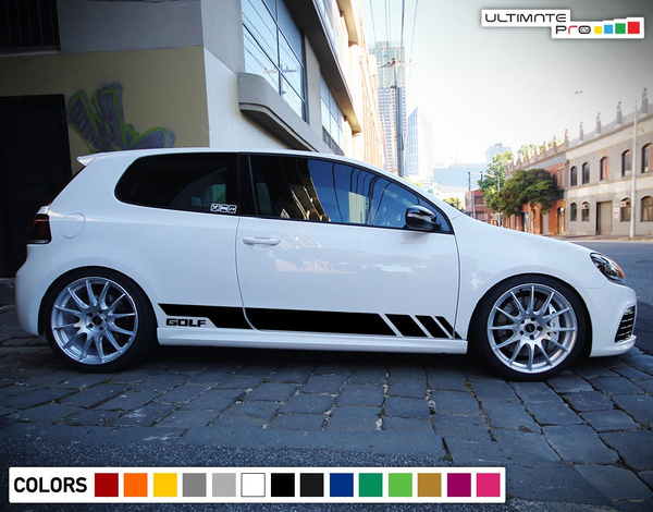 High Quality Sticker Decal Vinyl Side Door Stripes for Golf MK6 GTI R ...