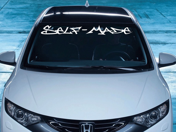 Self-Made Windshield Window Banner Decal Sticker Race | Wish