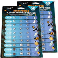 New 30pc/set Assorted Button T&E Cell Watch Batteries AG1/3/4/5/12/13 ...