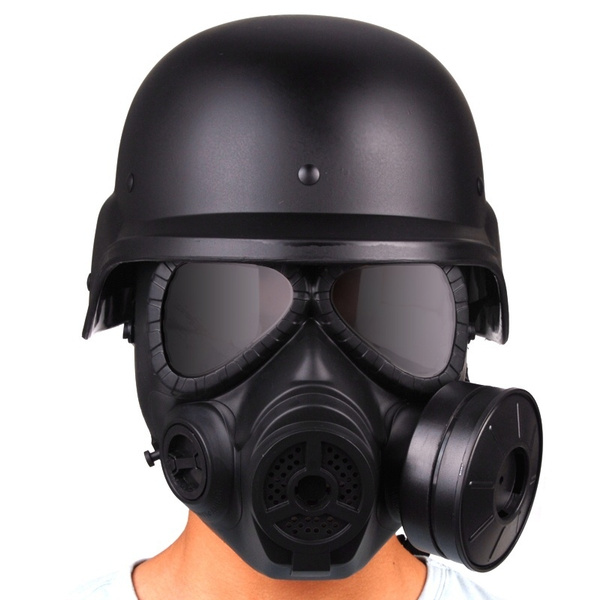 Outdoor sport Airsoft Hunting tactical gear helmet Protective gas Mask ...