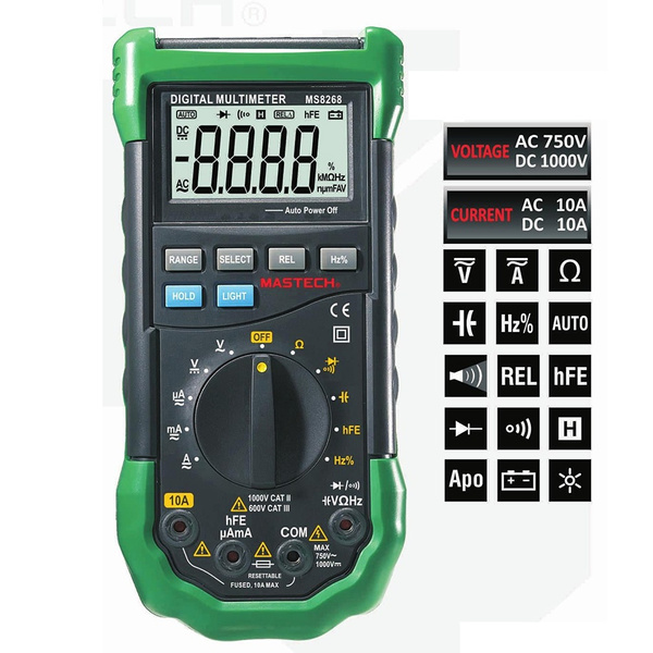 Professional Auto Range Auto Range LCD Digital Multimeter Full ...