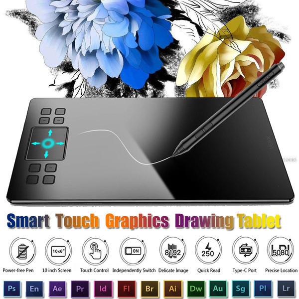 Advanced battery-free 10" x 6" Ultra-Thin Electronic Graphics Drawing ...