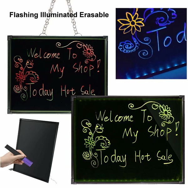 Large Flashing Illuminated Erasable Neon LED Writing Board 32"x24" | Wish
