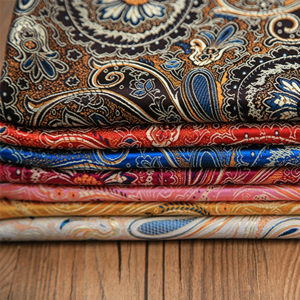 Jacquard Damask Fabric Brocade Cloth Floral Chinese Costume Material By ...