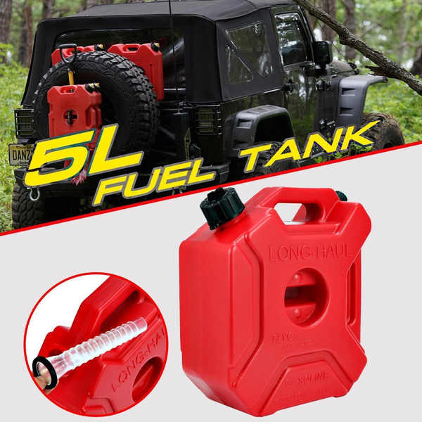 3L/5L Portable Red Jerry Can Gas Plastics Fuel Tank with Bracket Lock ...