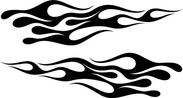 1Pair Auto graphics flames sticker outdoor vinyl decal 32 x 7.5CM | Wish