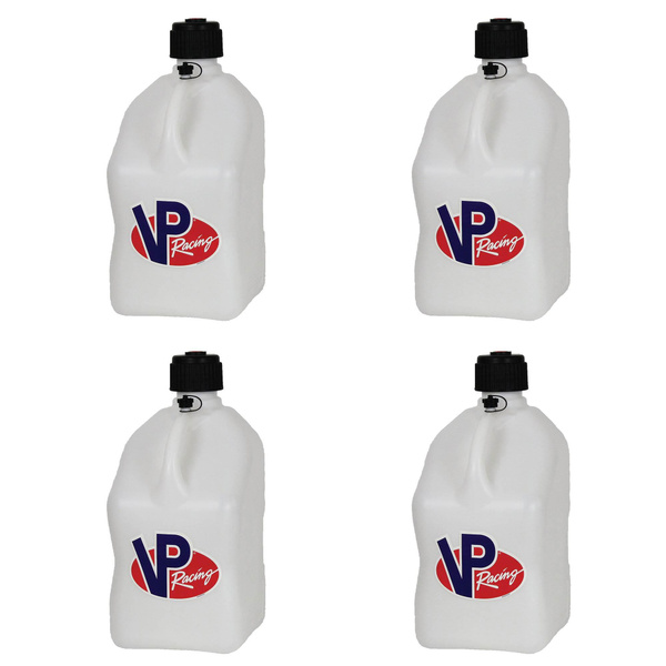 VP Racing 5.5 Gallon Motorsport Racing Utility Jug Gas Cans, White (4 ...