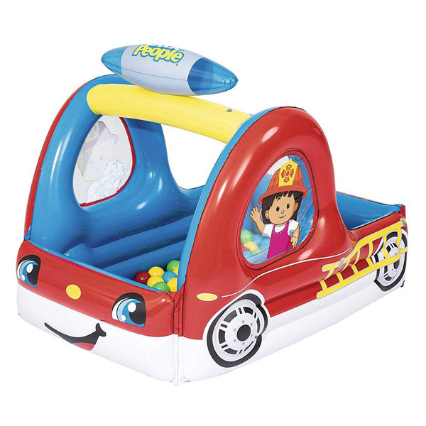 Bestway Fisher-Price Inflatable Little People Fire Truck Ball Pit with ...
