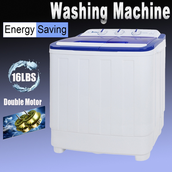 16Lbs Portable Apartment Washing Machine Mini Compact Twin Tub Laundry ...