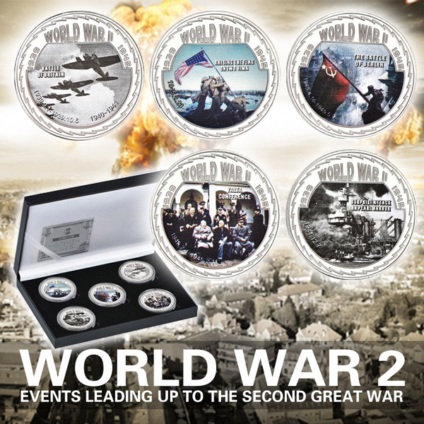 World War II Army Silver Plated Commemorative Coin for Collection Gift ...