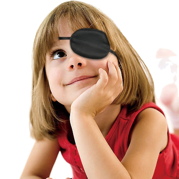 HOT Unisex Black Single Eye Patch Washable Adjustable Concave Eye Patch ...