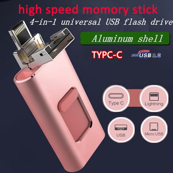 4 In 1 OTG Usb Flash Drive 32GB 64GB 128GB Thunder Pen Drive Usb 3.0 ...