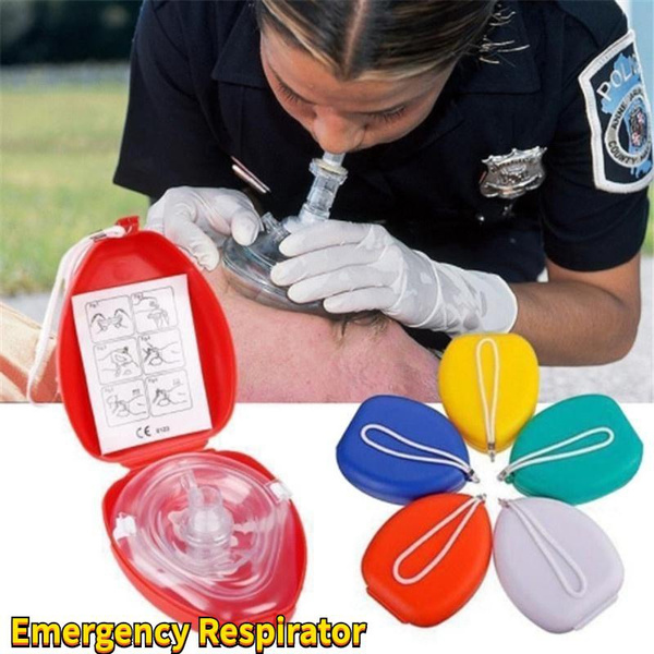 CPR Mask Hard Case Resuscitation First Aid Kit Emergency Respirator | Wish