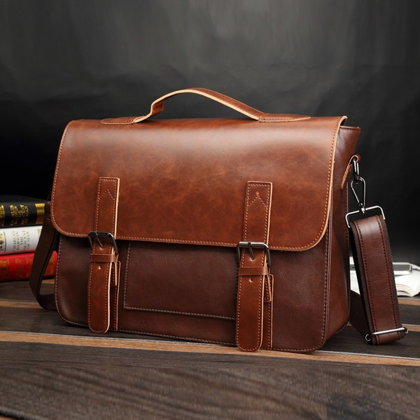 Retro Casual Men's Handbag British Postman Briefcase Shoulder Bag ...