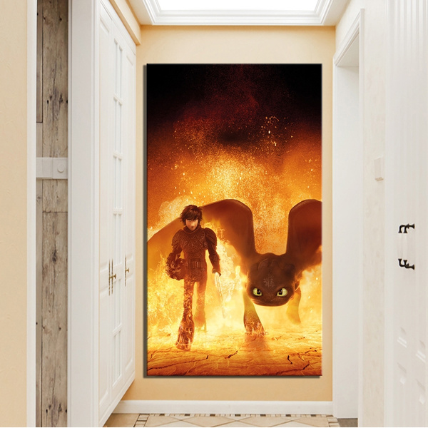 How To Train Your Dragon The Hidden World Cartoon Movie Poster HD Wall ...