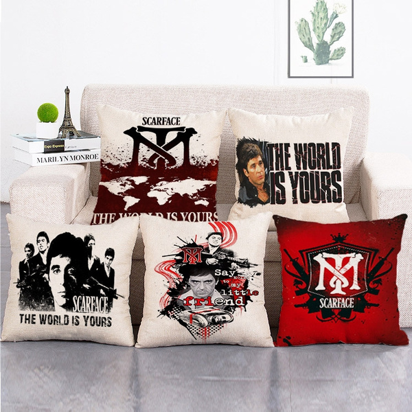 Home Textile Scarface Pillow American Movie Scarface Pillowcase Al ...