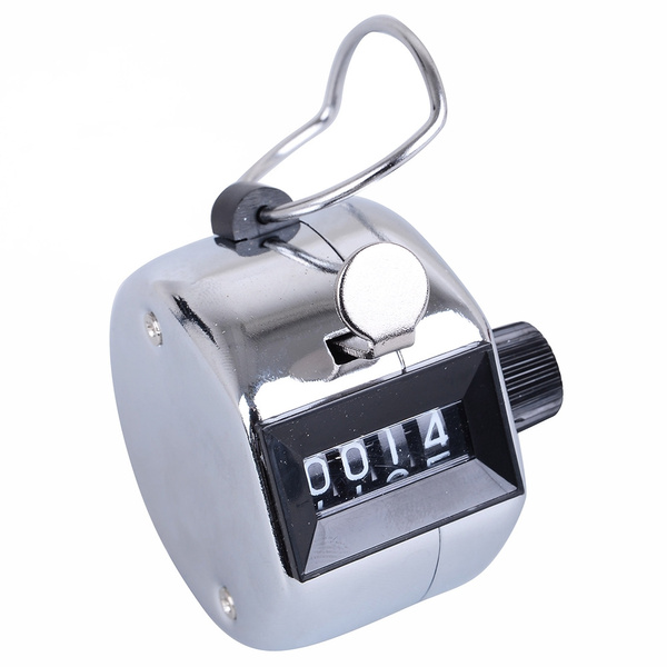 Portable 4 Digit Number Display Metal Hoop Golf Hand Held Tally Counter ...