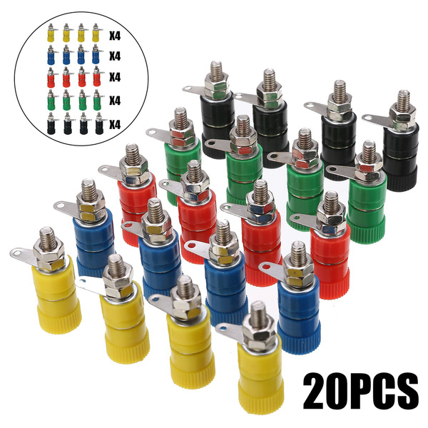 High Quality 20Pcs 5 Color Binding Post Female Socket Jack For 4mm ...