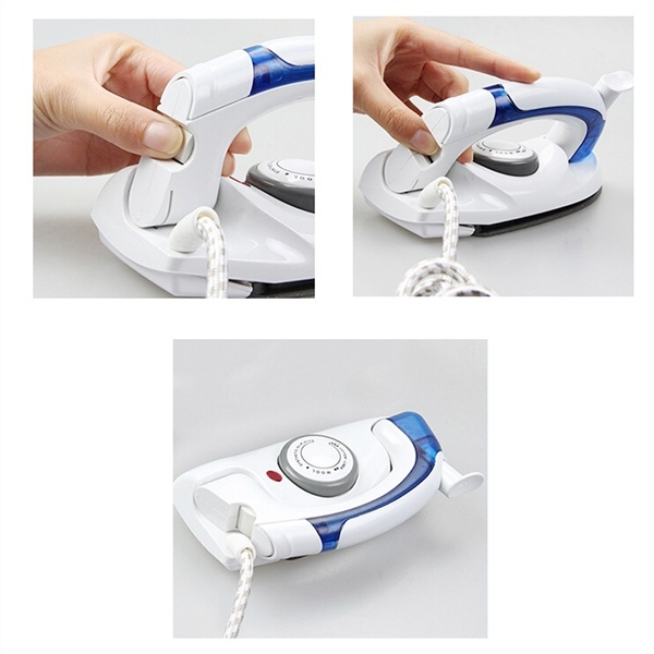 700W 220V Mini Travel Iron Adjustable Temperature Contron Foldable ...