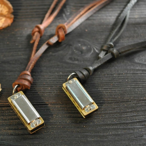 Jewelry Mini Retro Harmonica Pendant Necklace Leather | Wish