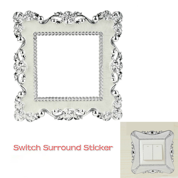 Switch Surround Sticker 3d Resin Single Light Switch Surround Socket ...