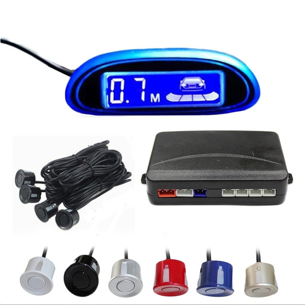 New Blue Screen Parking Sensor Car Parking Assistance 4 Sensors And Led ...