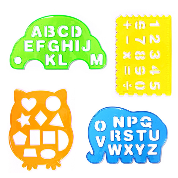 Multifunction Bookmark Drawing Template Alphanumeric Hollow Painting ...