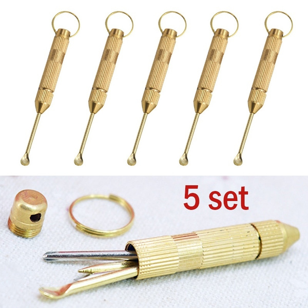 5Set Multifunction Metal Snuff Spoon Sniffer Snorter Metal Tobacco Pipe ...