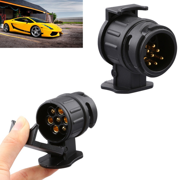 Car Trailer Truck 13 Pin to 7 Pin Plug Adapter Converter Tow Bar Socket ...