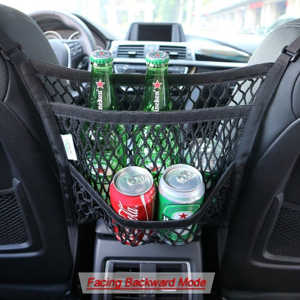 3-Layer Car Mesh Organizer Seat Back Net Bag Driver Storage Netting ...