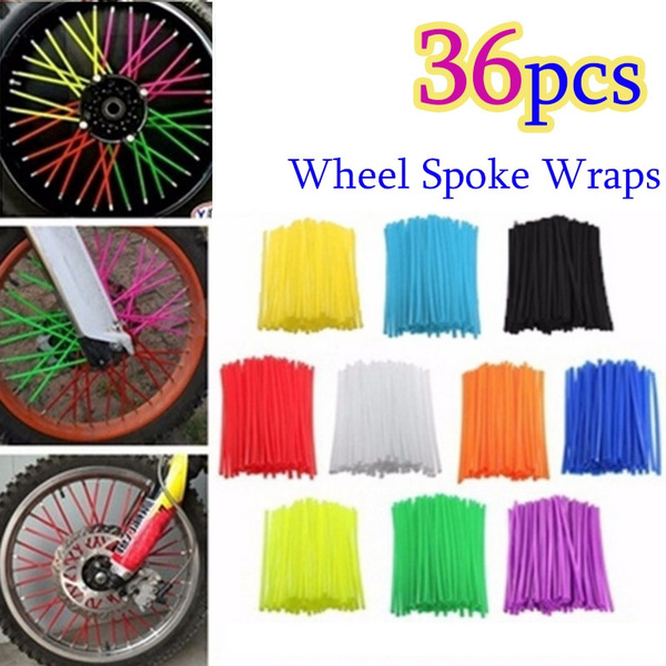 36pcs/set Colorful Wheel Spoke Protector Bike Motorcycle Decoration ...