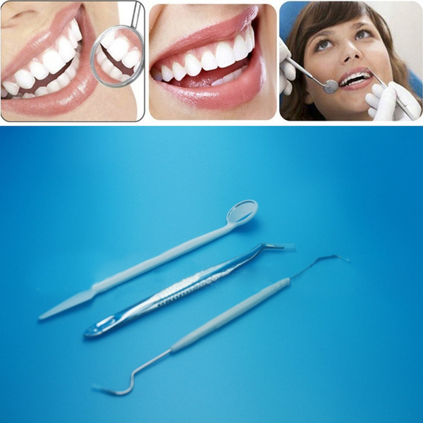 3PCS/set Stainless Steel Dental Instrument Probe Dentist Dental Mouth ...