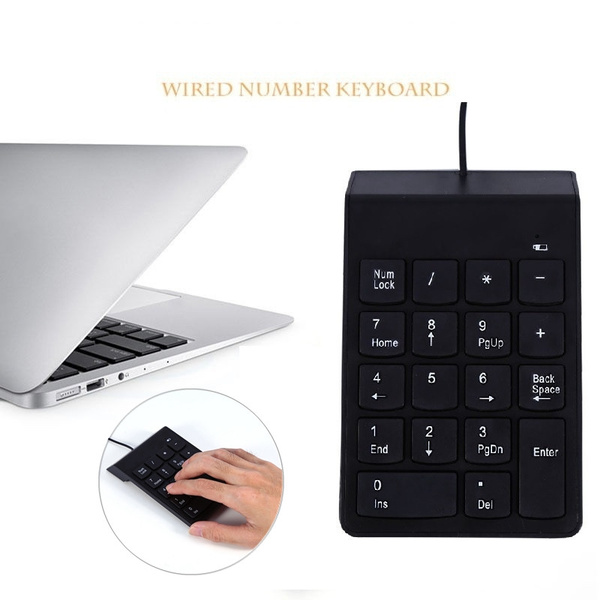 USB Number Pad Numpad Numeric Keypad 18 Keys Keyboard for Laptop Deskto ...