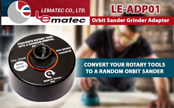 Convert Rotary Tools to Random Orbital Sander Adapter LEMATEC Made 2019 ...