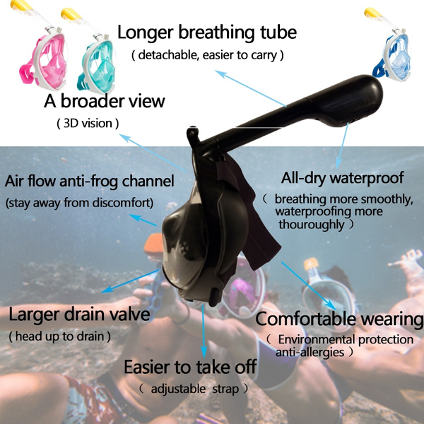 6 Colors High Quality Child Adult Silicone Diving Mirror Anti Fog ...