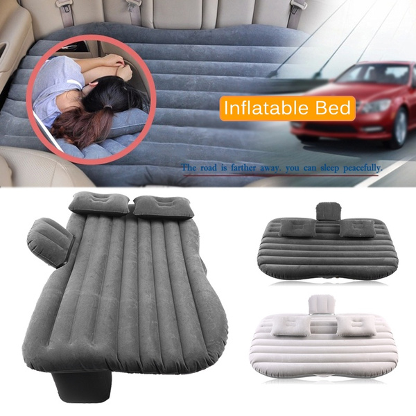 Inflatable Car Air Mattress Camping Inflation Bed Travel Airbed W/ 2 ...