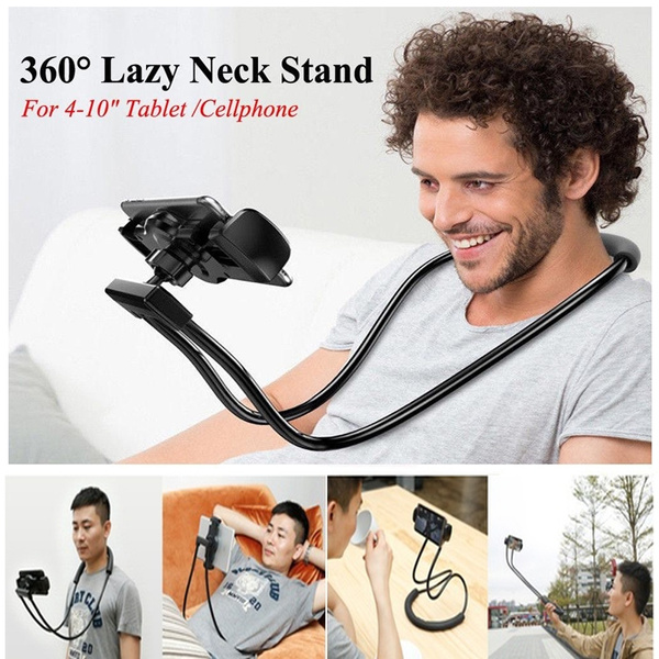 360°Universal Phone Holder Flexible Bendable Hanging Neck Phone Holder ...