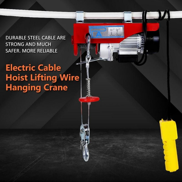100kg~200kg Electric Hoist Winch Lifting Engine Crane Lift Hook 110V | Wish