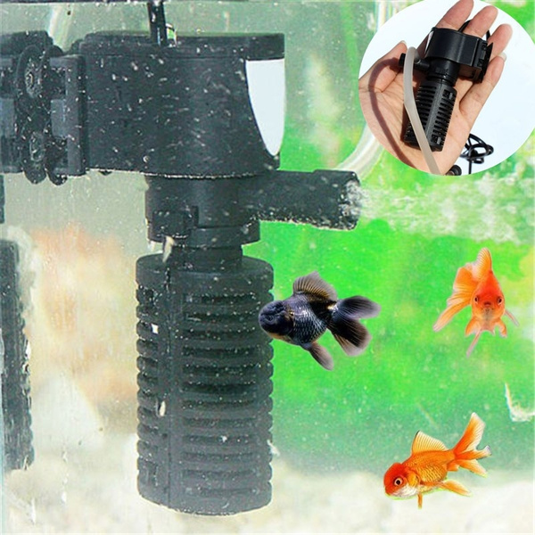 3-in-1 Mini Aquarium Internal Filter Oxygen Submersible Water Pump For ...