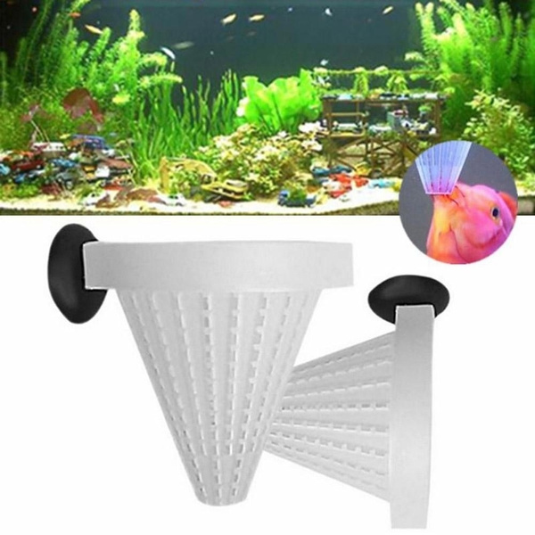 Aquarium Red Worm Feeder Cone Feeding For Fish Tank Angel Fish Discus ...