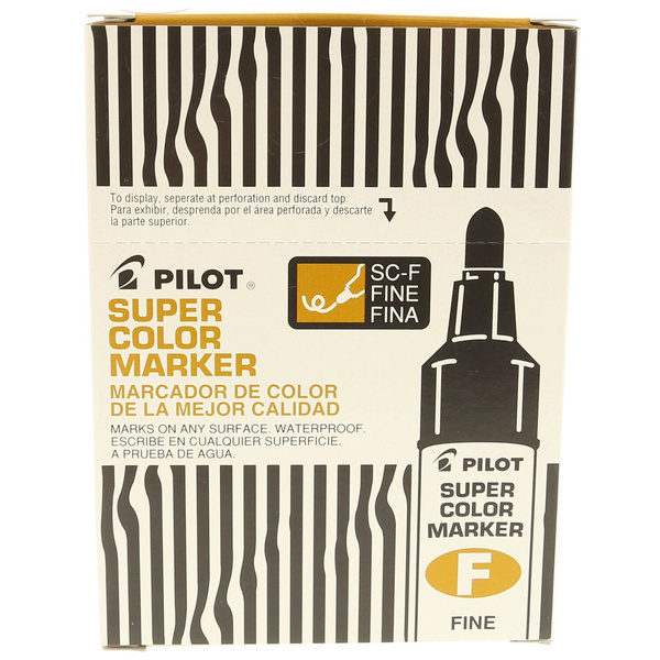 Pilot Fine Tip Super Color Marker 12 Pack Permanent Ink Markers | Wish