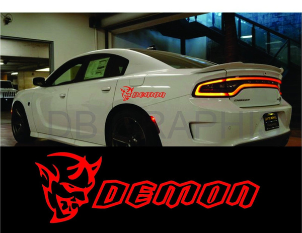 2Pcs/Set DODGE DEMON charger challenger hellcat Vinyl decal sticker ...