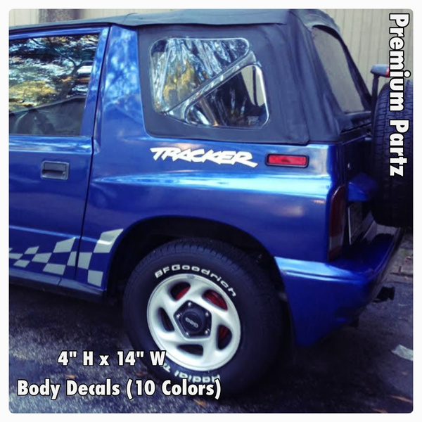 2PC 1950-2017 GEO Tracker Fender Quarter Panel Body Decals New 10 ...